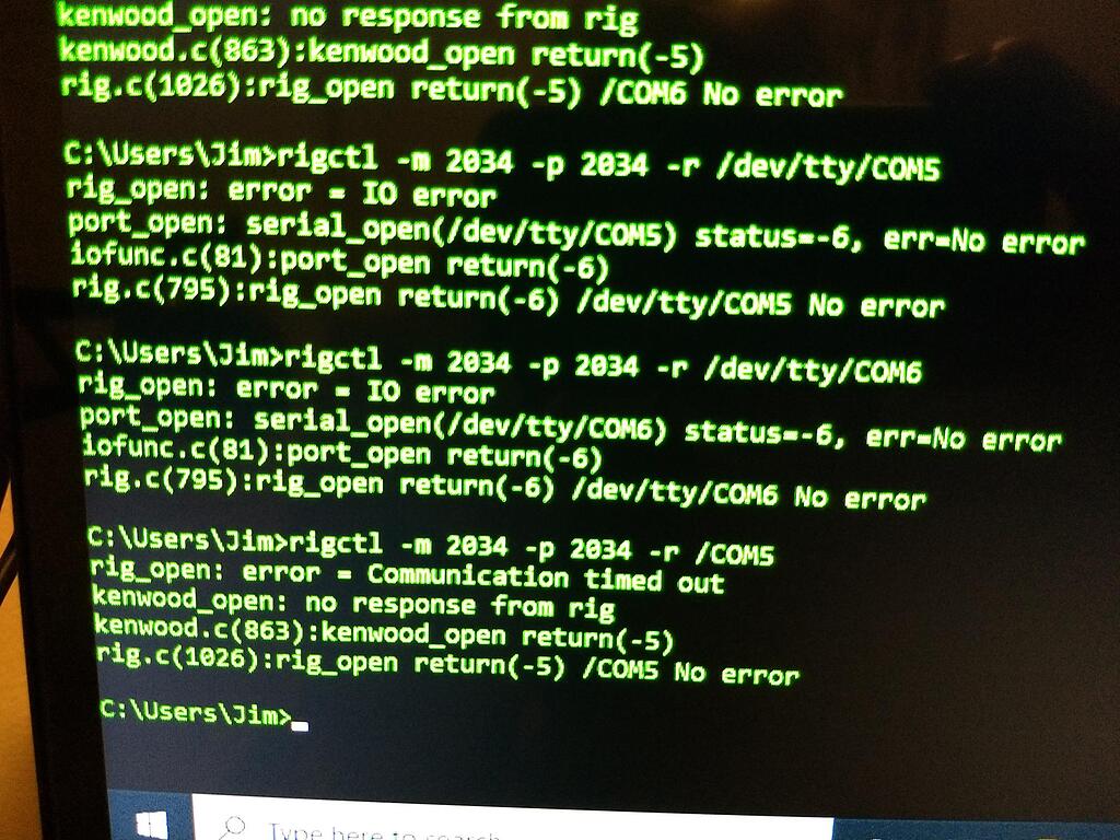 Using Kenwood TM-V71a (using -m 2034 TM-D710G Driver) with Gpredict ...